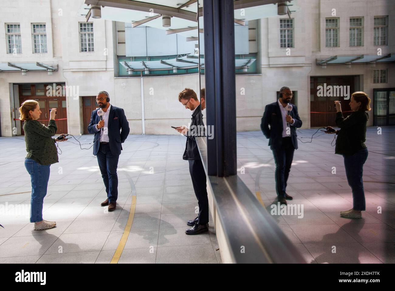 London, UK. 23rd June, 2024. Home Secretary, James Cleverly gives ...