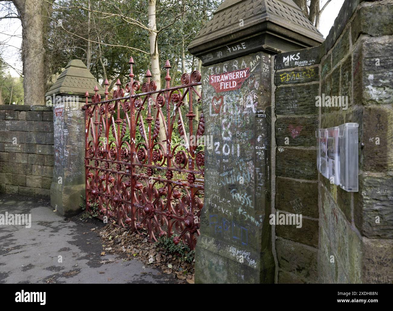 Entrance gates to Strawberry Field, Beaconsfield Road, Liverpool ...