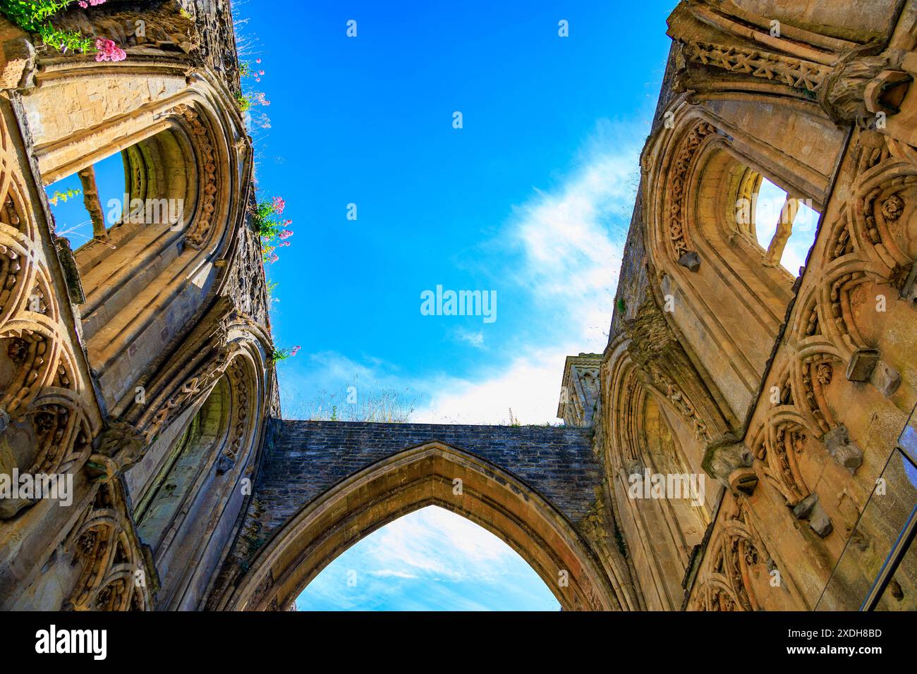 The Lady Chapel is part of the 8th century Glastonbury Abbey ruins, now ...