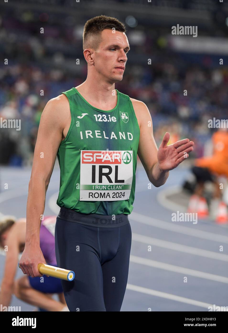 Chris O'Donnell of Ireland competing in the mixed 4x400m relay final at ...
