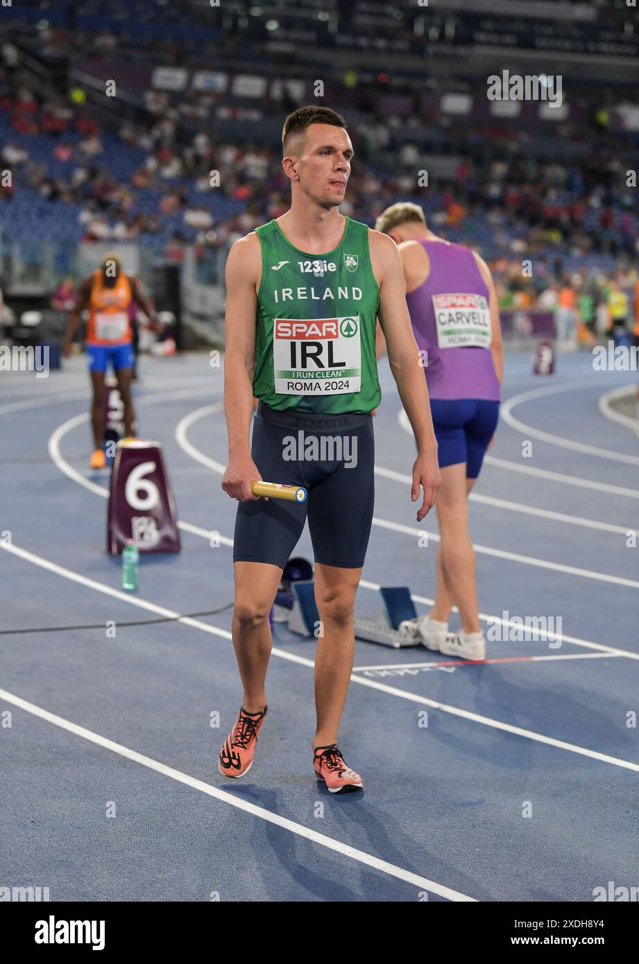 Chris O'Donnell of Ireland competing in the mixed 4x400m relay final at ...