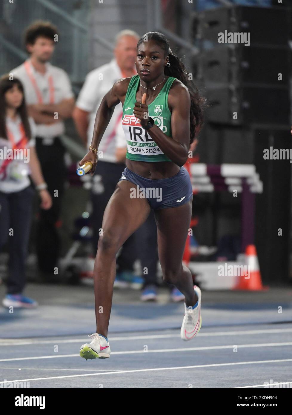 Rhasidat Adeleke of Ireland competing in the mixed 4x400m relay final ...