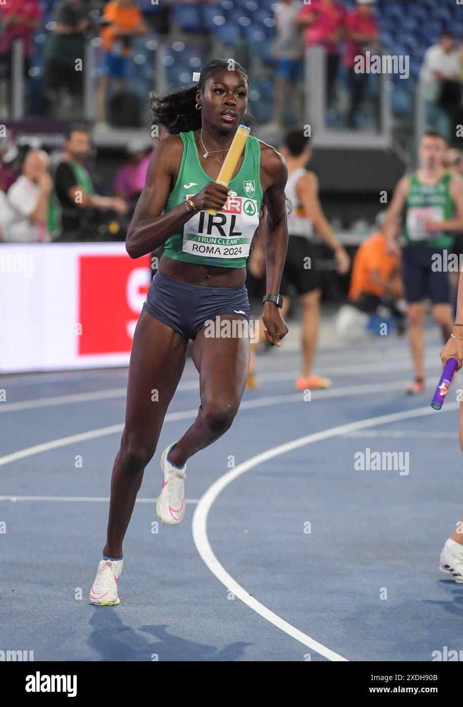 Rhasidat Adeleke of Ireland competing in the mixed 4x400m relay final ...