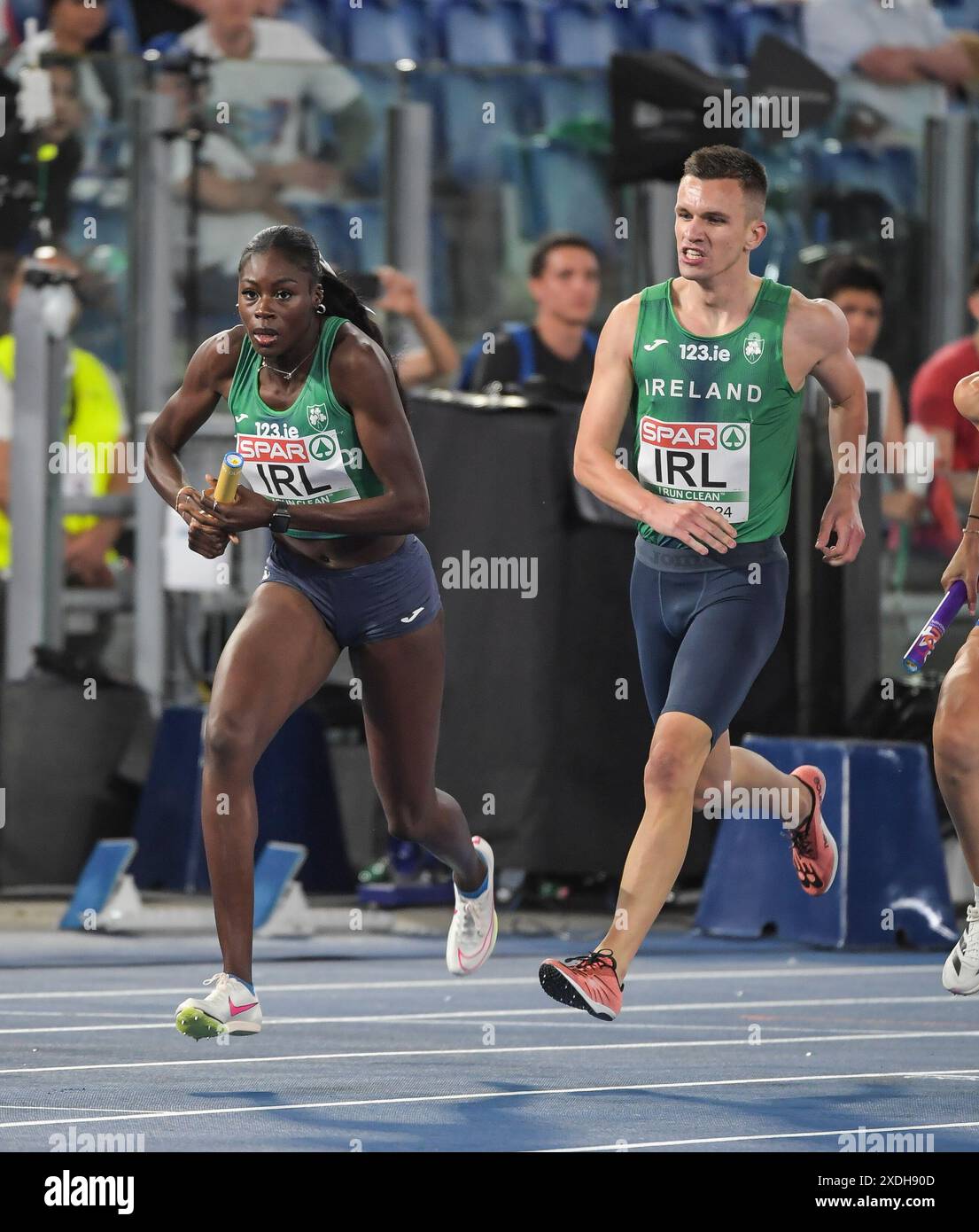 Rhasidat Adeleke and Chris O'Donnell of Ireland competing in the mixed ...