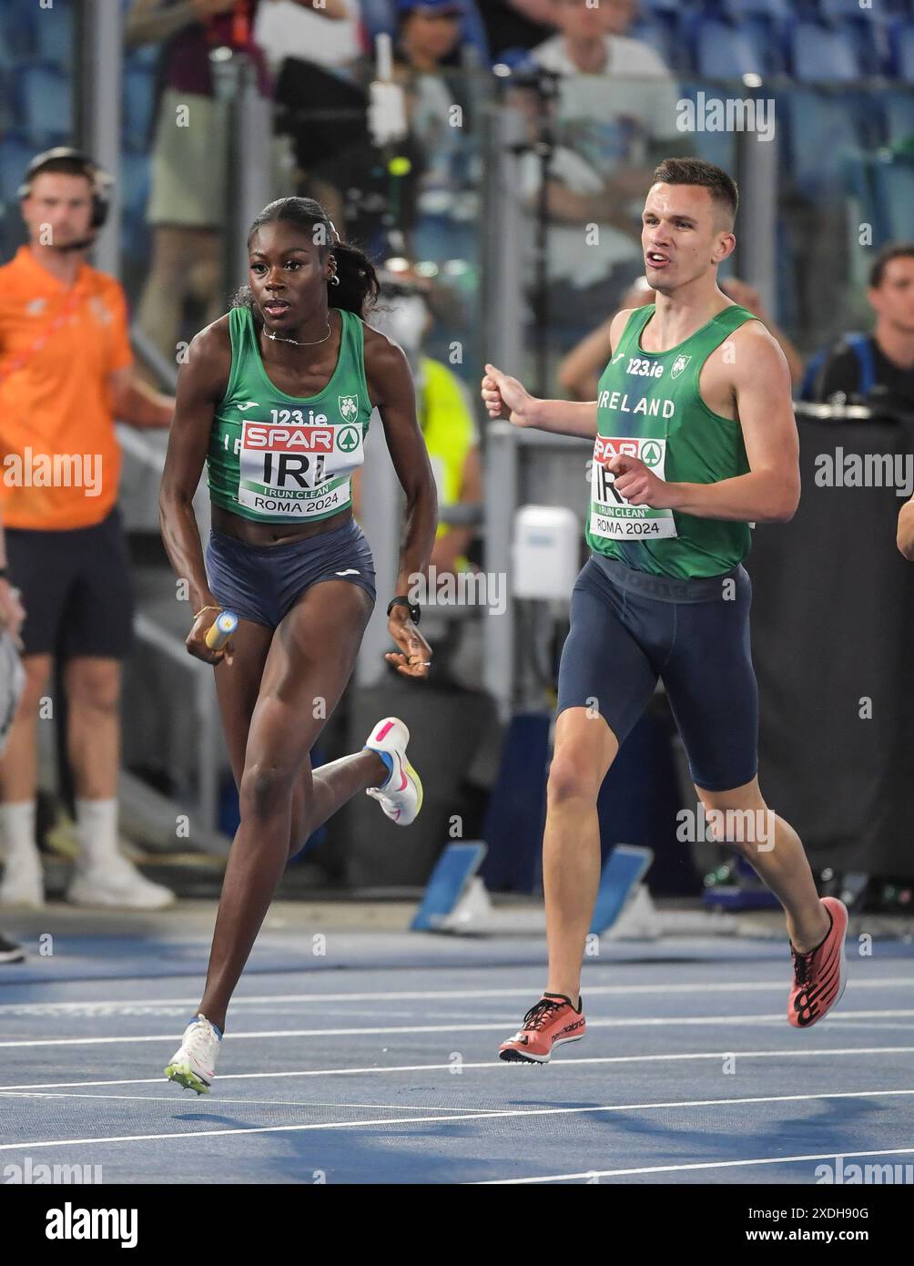 Rhasidat Adeleke and Chris O'Donnell of Ireland competing in the mixed ...