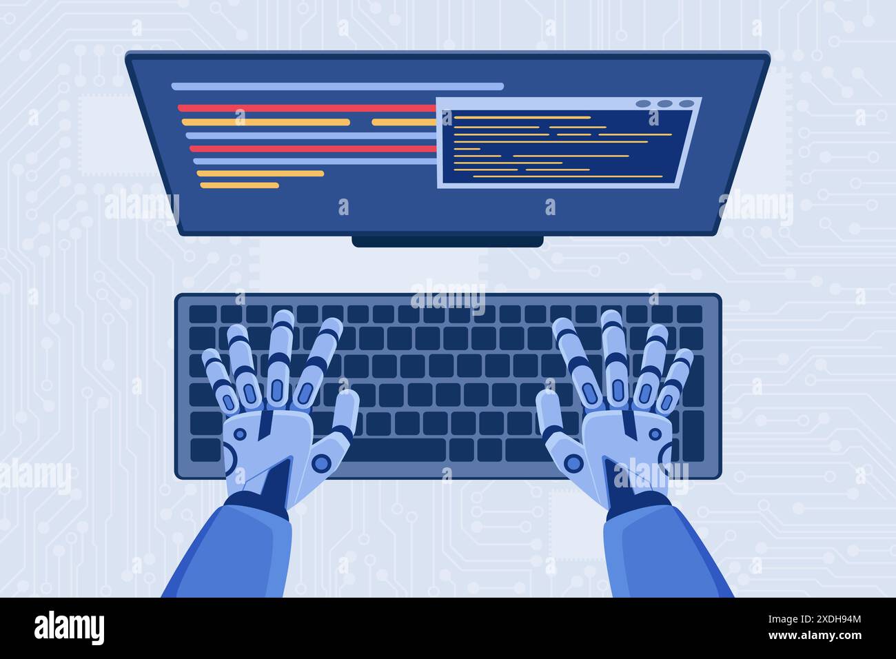 Code Automation Development Programming Using Ai Top View Of Coding 7544