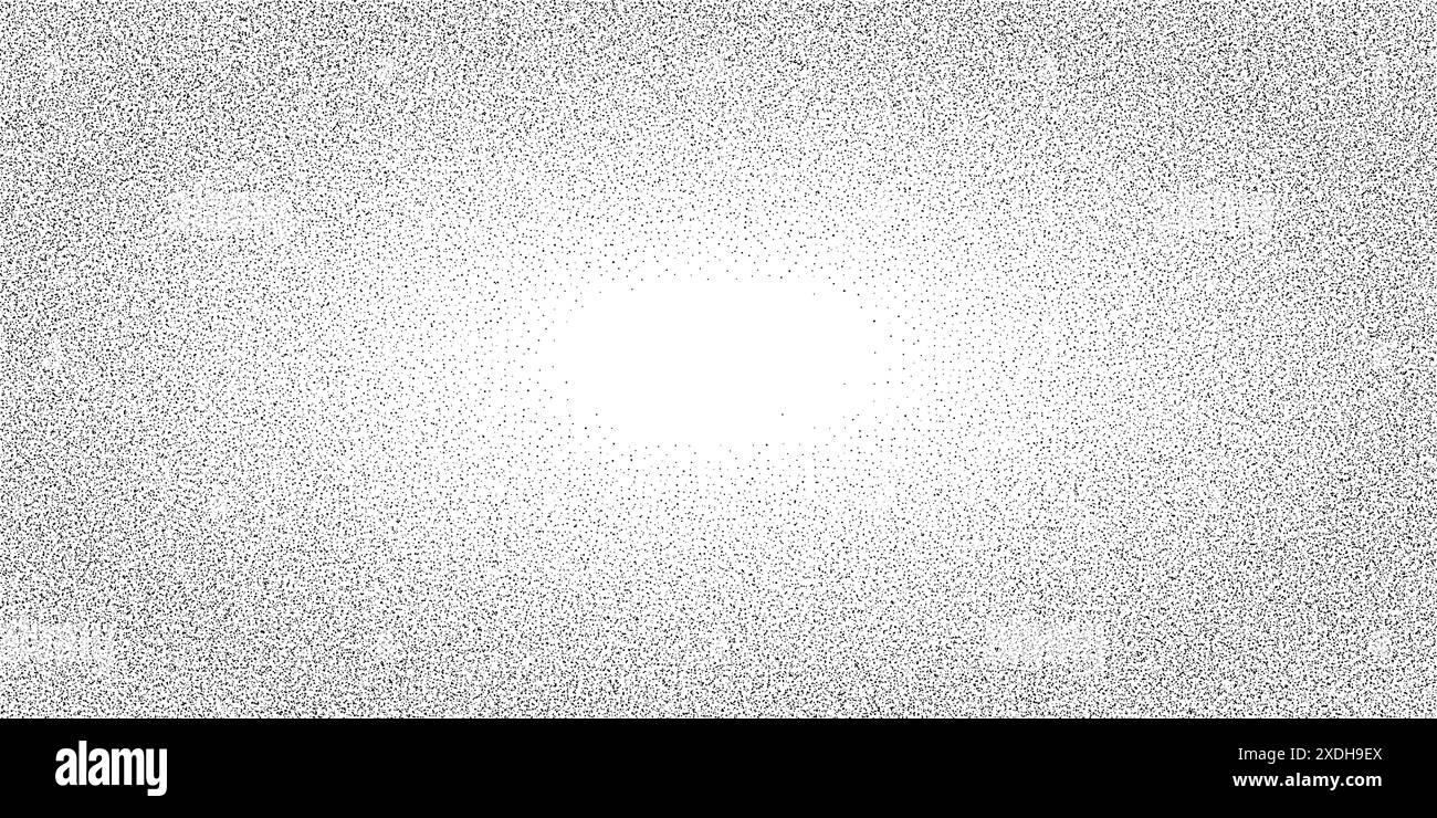 Noisy oval radial gradient bg with raster texture. Monochrome vector ...