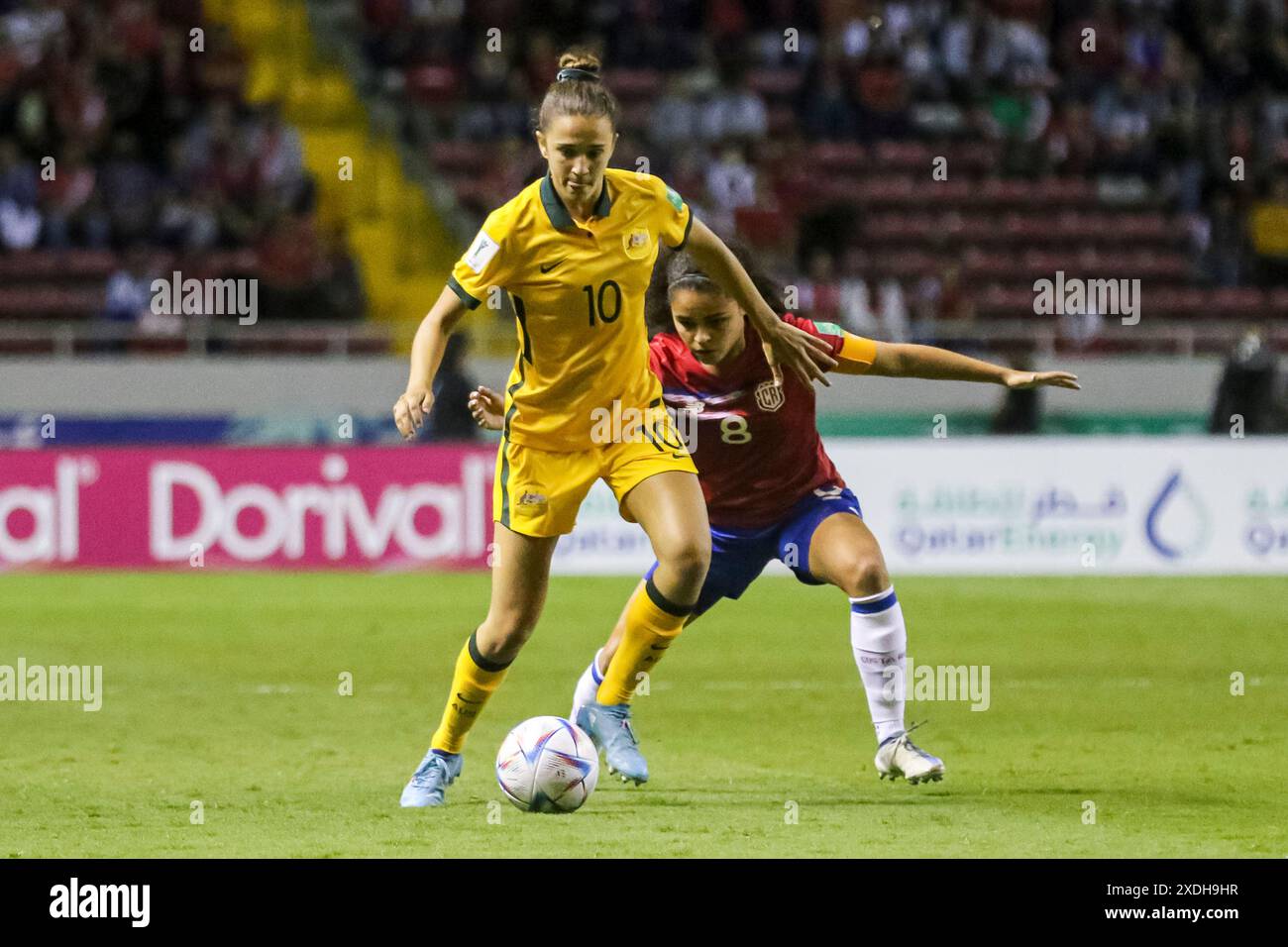 Daniela Galic of Australia and Alexandra Pinell of Costa Rica during ...