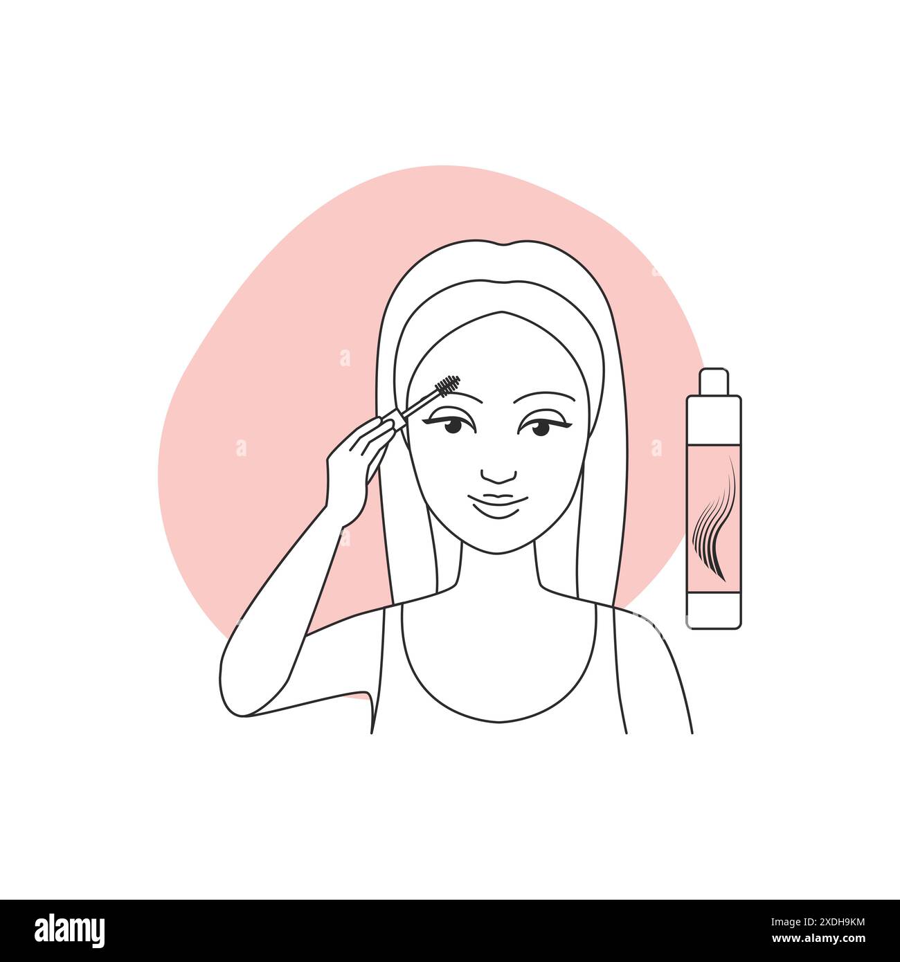 Woman serum eyebrow Stock Vector Images - Alamy