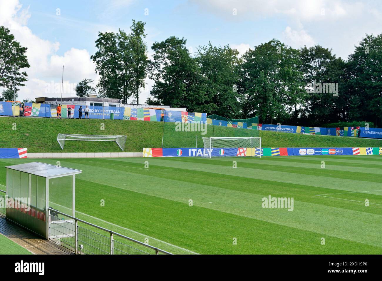 Hemberg Stadium at the team's base camp in Iserlohn during UEFA Euro ...