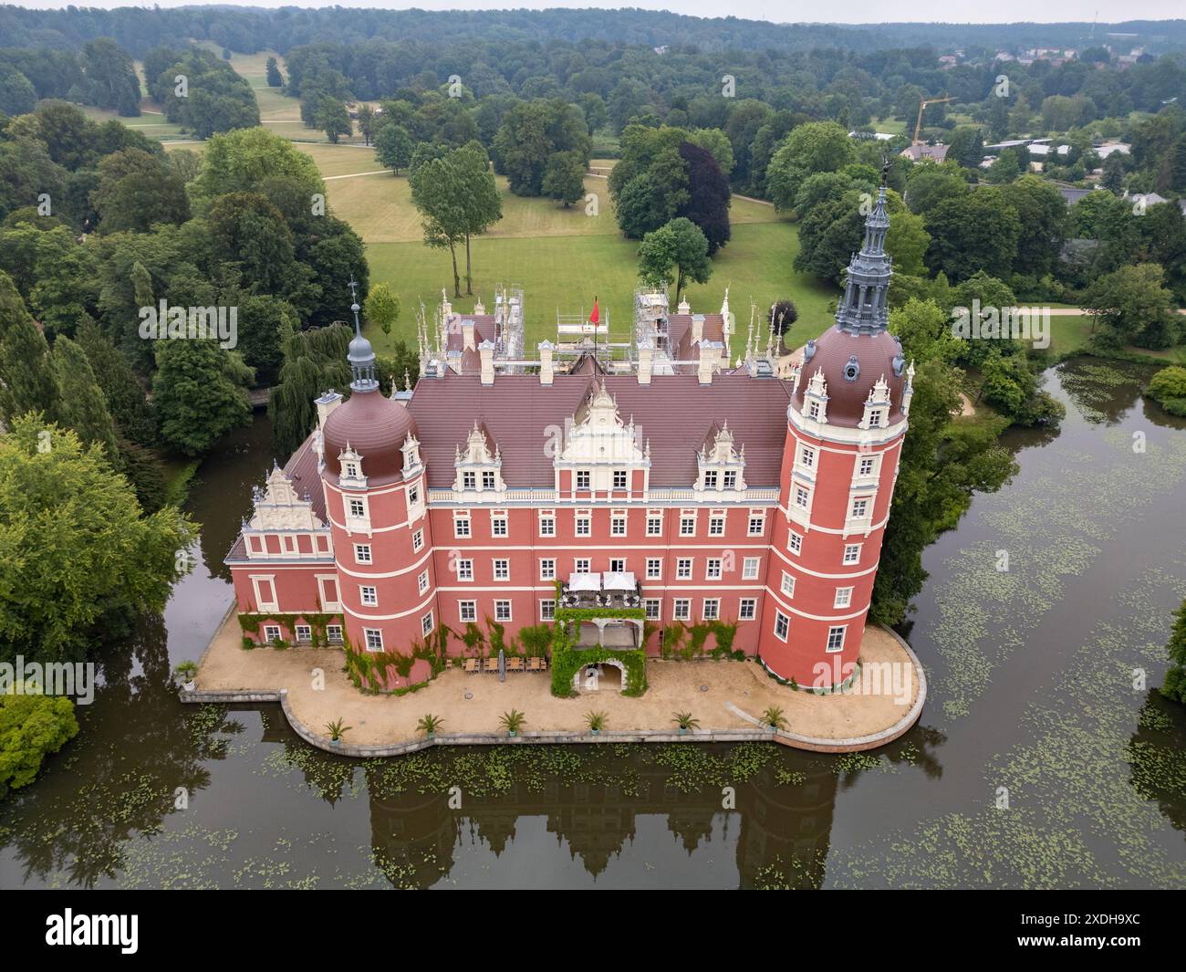 Aerial of muskau castle hi-res stock photography and images - Alamy