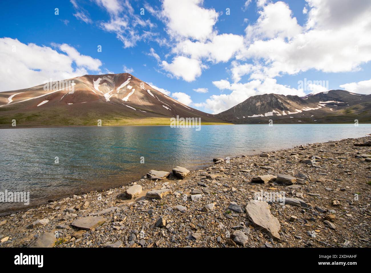 Abuli mountain peak and lake in Javakheti, Goergia Stock Photo - Alamy