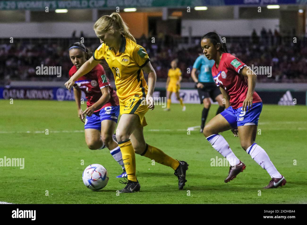 Abbey Lemon of Australia and Maria Paula Porras of Costa Rica during ...