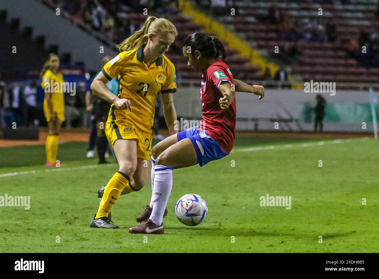 Abbey Lemon of Australia and Maria Paula Porras of Costa Rica during ...