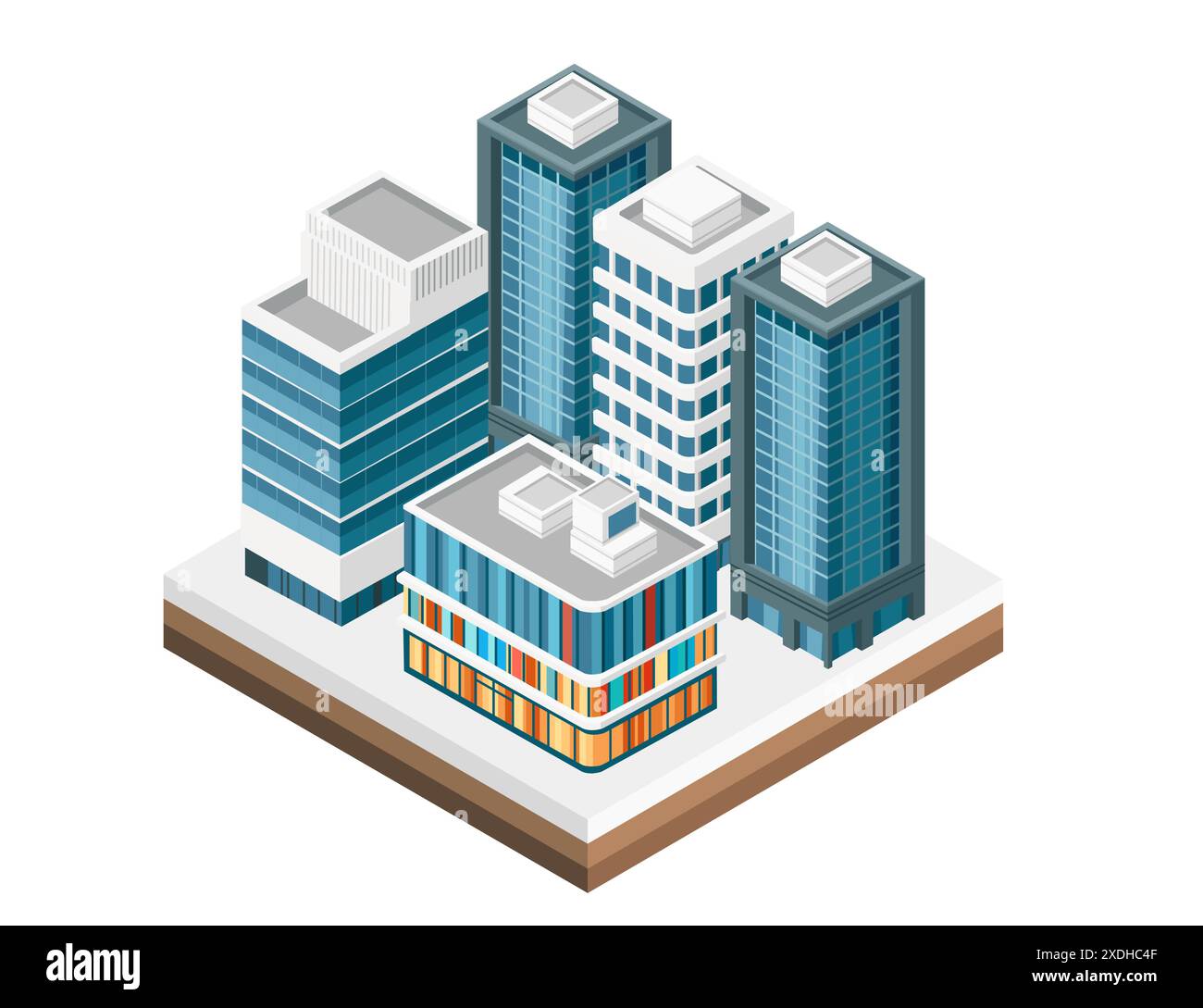 View cityscape towering buildings Cut Out Stock Images & Pictures - Alamy