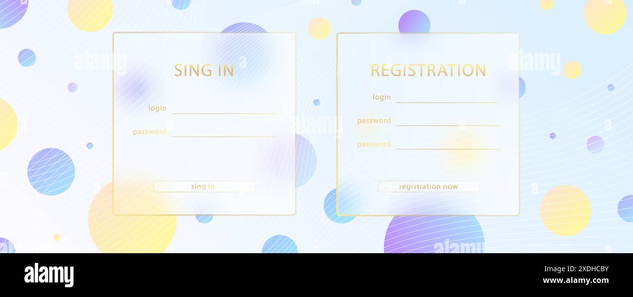 Glass morphism effect. Transparent frosted acrylic card. Subscription ...