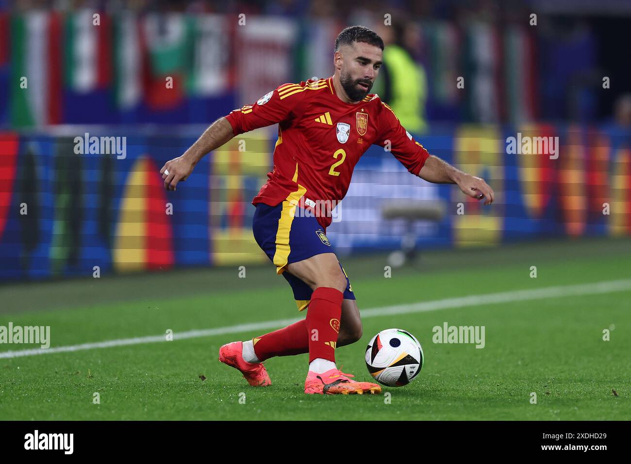 Dani Carvajal of Spain in action during the Uefa Euro 2024 Group B ... Dani Carvajal of Spain in action during the Uefa Euro 2024 Group B ...