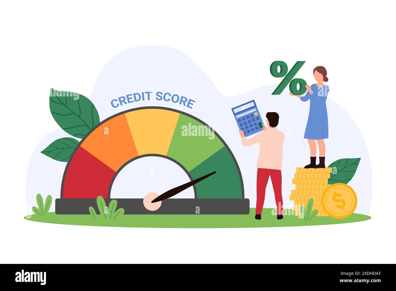 Credit score meter, rating and finance history of consumer for bank ...