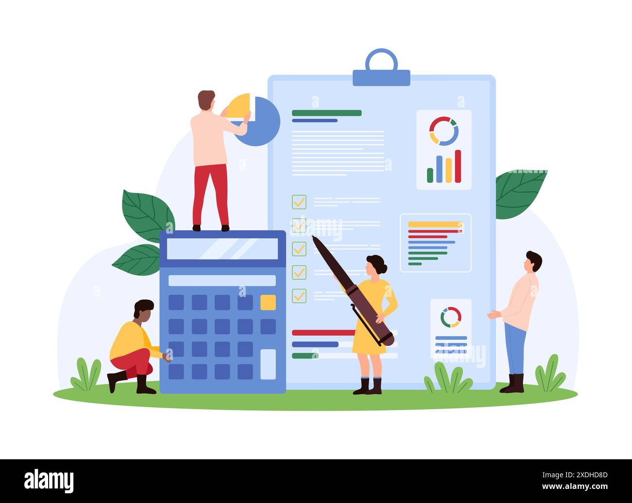 Accounting service, budget analysis and finance audit. Tiny people with ...