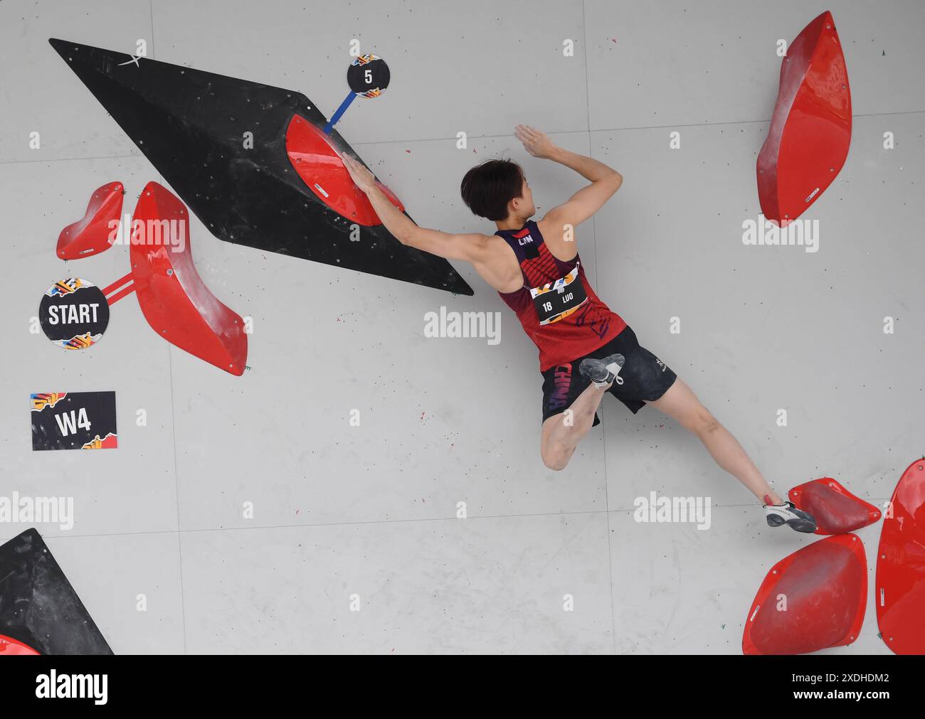 Budapest, Hungary. 23rd June, 2024. Luo Zhilu of China competes during ...