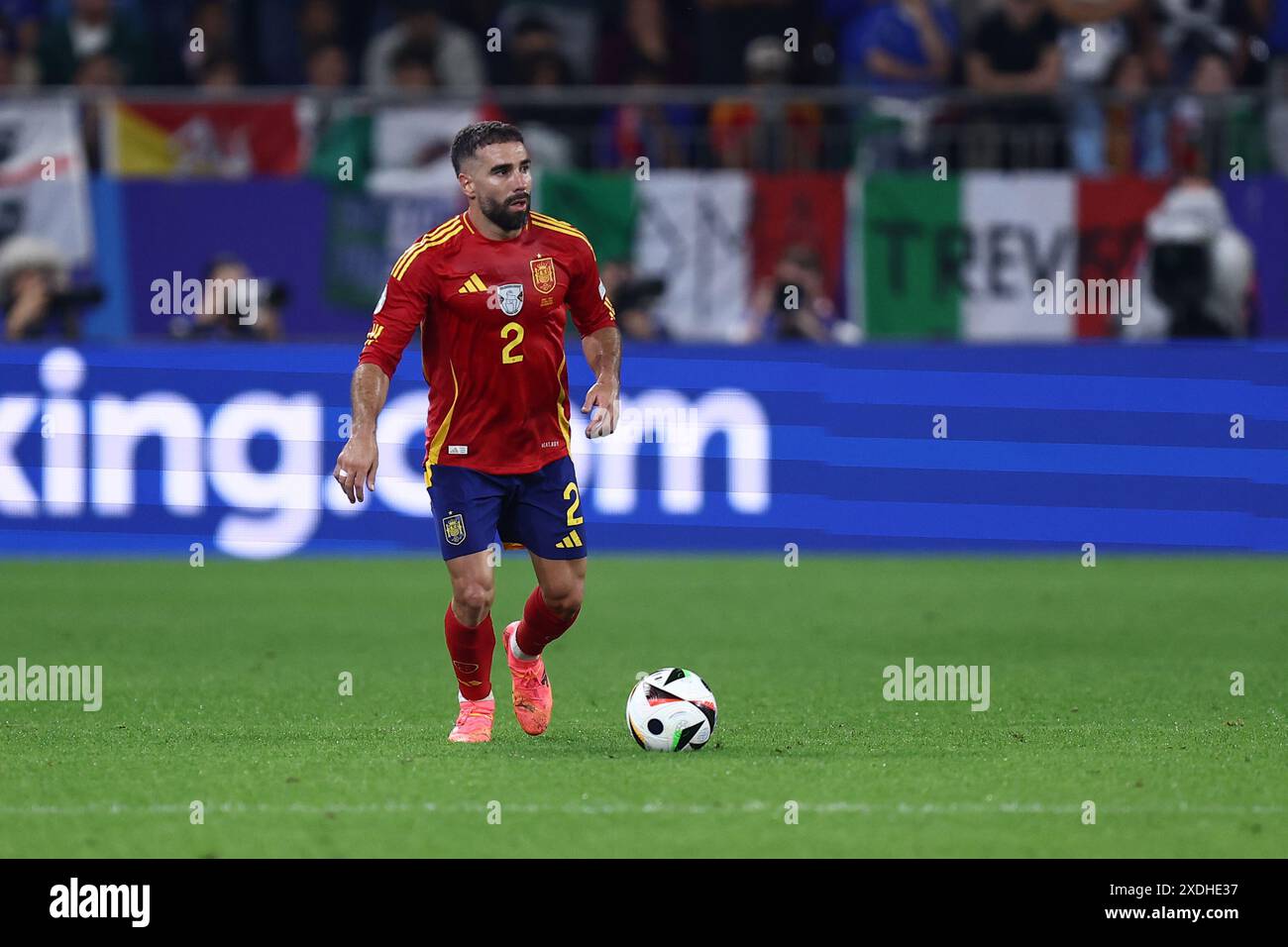 Dani Carvajal of Spain in action during the Uefa Euro 2024 Group B ...