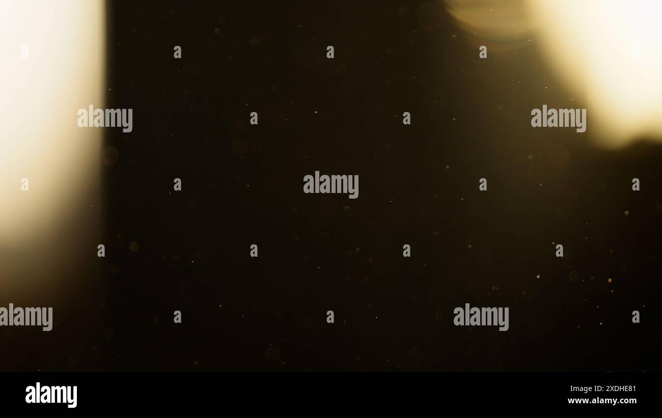 real dust particles floating in the air indoor with natural sun light ...