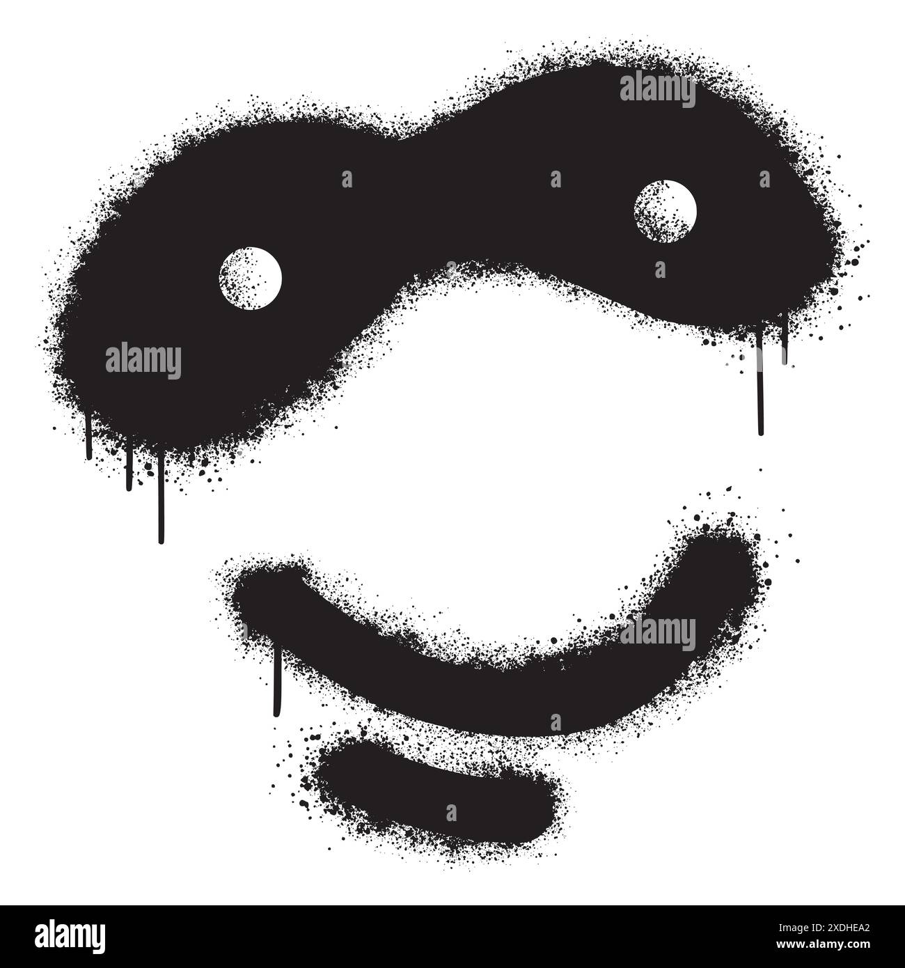 Face Spray Painted Graffiti isolated on white background. vector ...