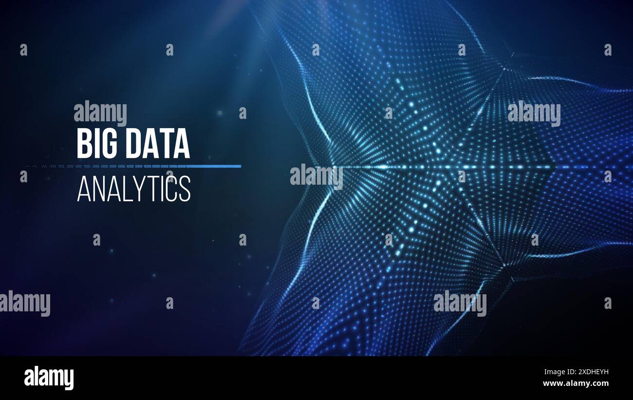 A digital illustration featuring blue wireframe patterns, representing ...