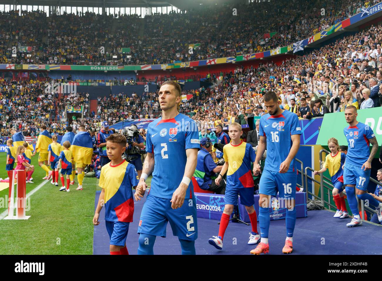 Peter Pekarik of Slovakia, David Hancko of Slovakia and Lukas Haraslin ...