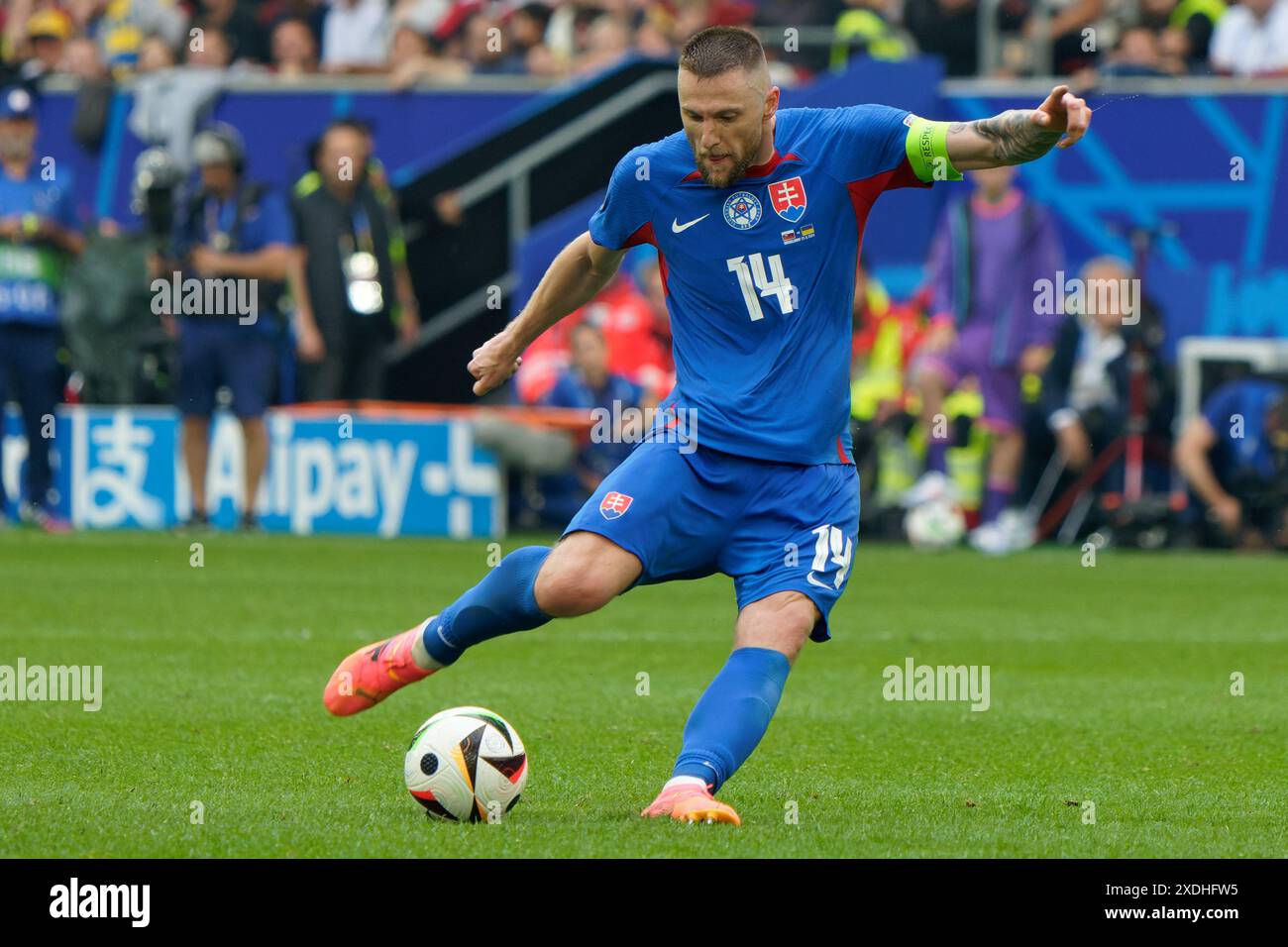 Milan Skriniar of Slovakia during UEFA Euro 2024 - Slovakia vs Ukraine ...