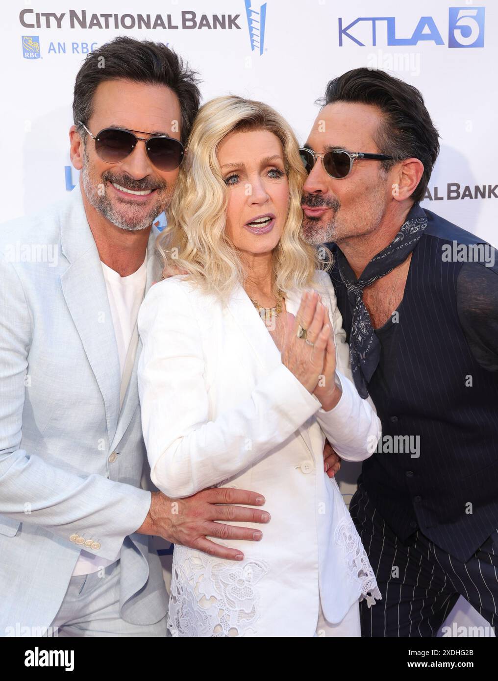 LOS ANGELES, CA - JUNE 22: Gregory Zarian, Donna Mills, Lawrence Zarian ...