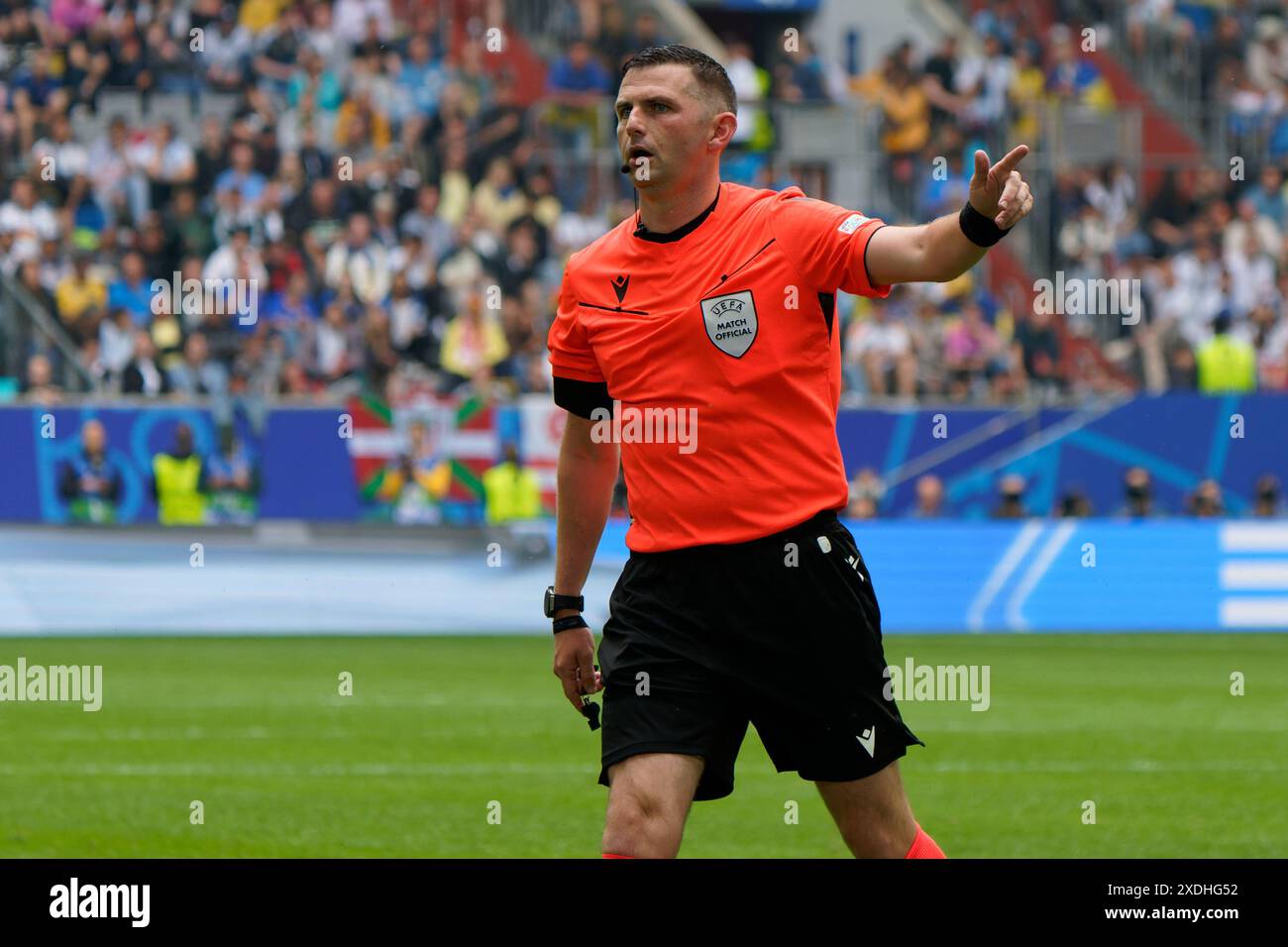 the referee Michael Oliver of England during UEFA Euro 2024 - Slovakia ...