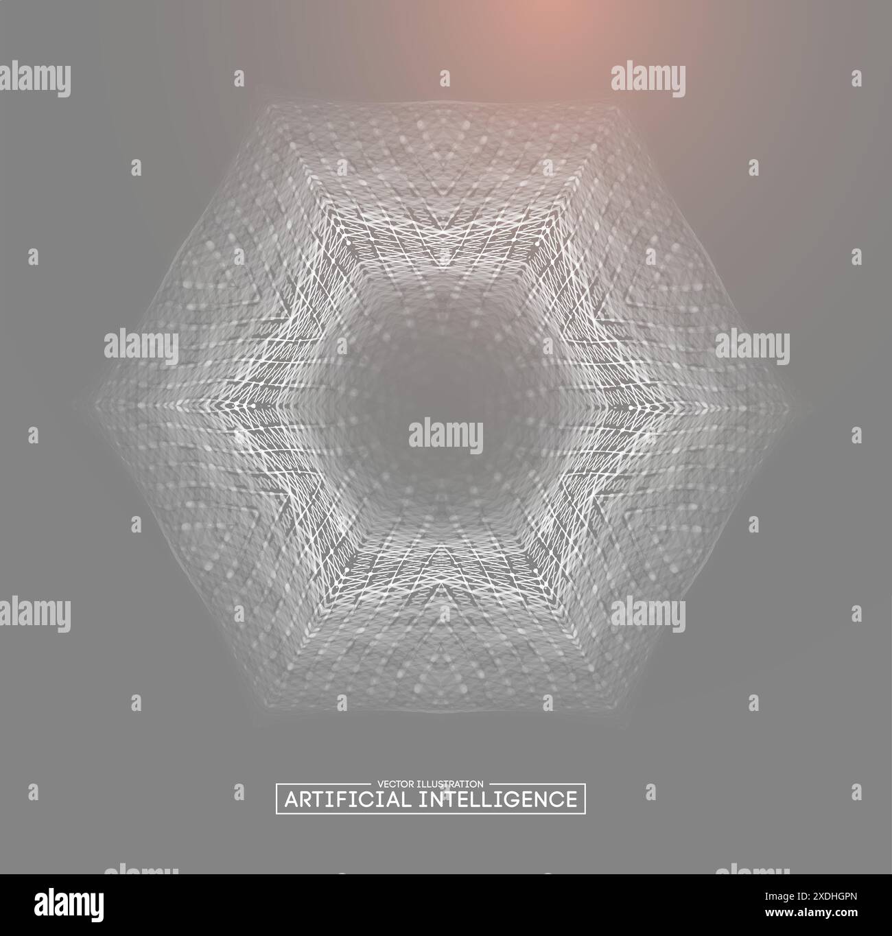 A digital illustration featuring abstract geometric patterns in ...