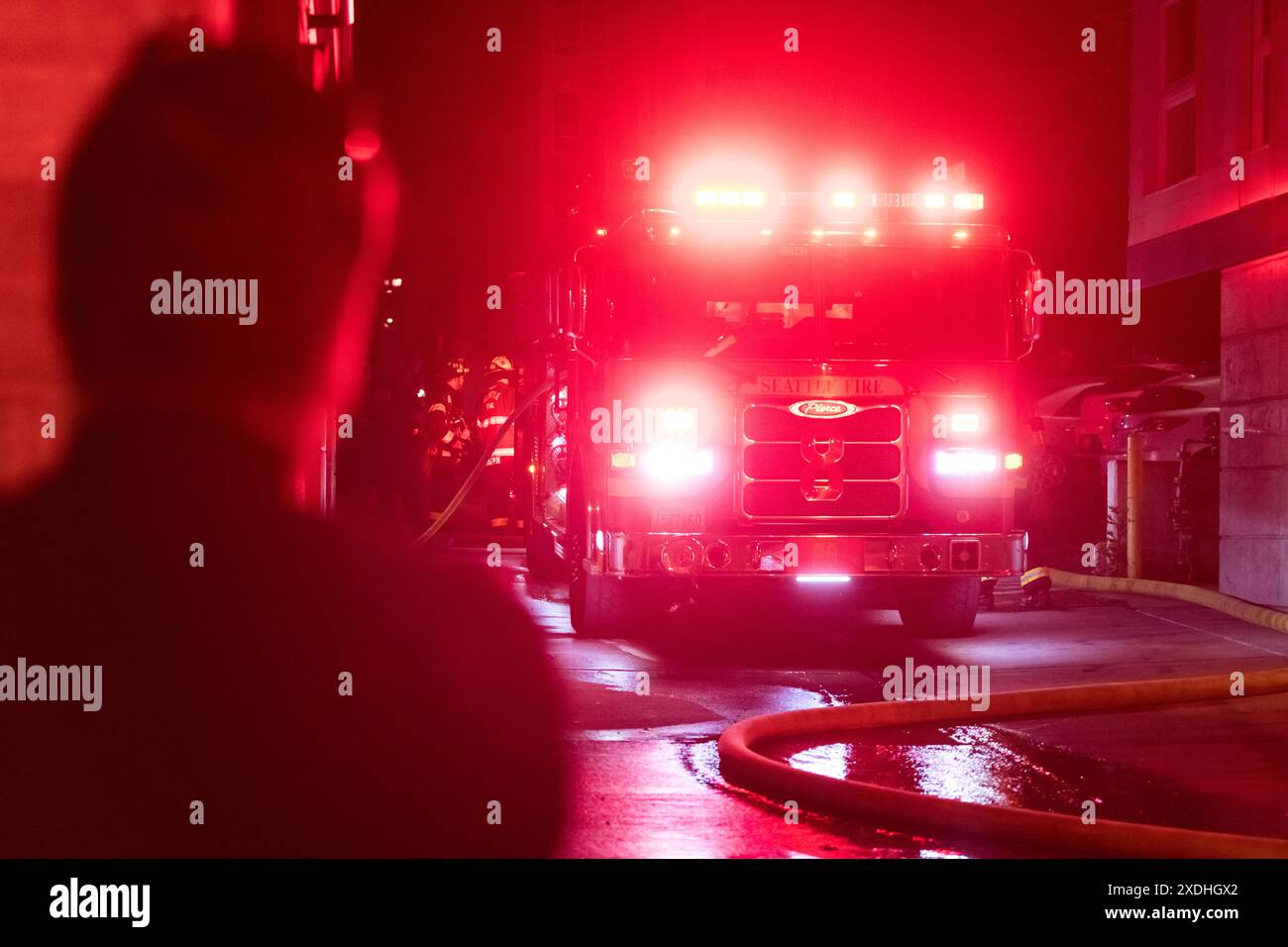 Seattle, USA. 23rd Jun 2024. Just after 2:00am Seattle police and fire ...
