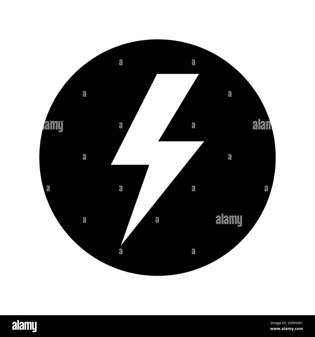 Lightning bolt icon. Thunder light. Black lightening logo isolated on ...
