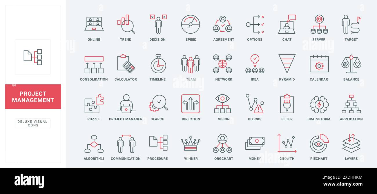 Project management, corporate company organization for progress growth ...