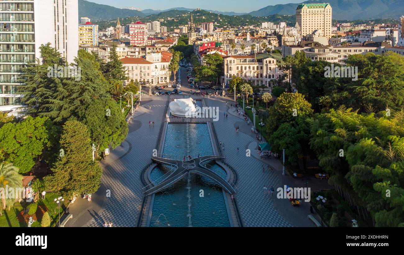 Batumi Boulevard from above. Where to go for a walk in Batumi, Georgia ...