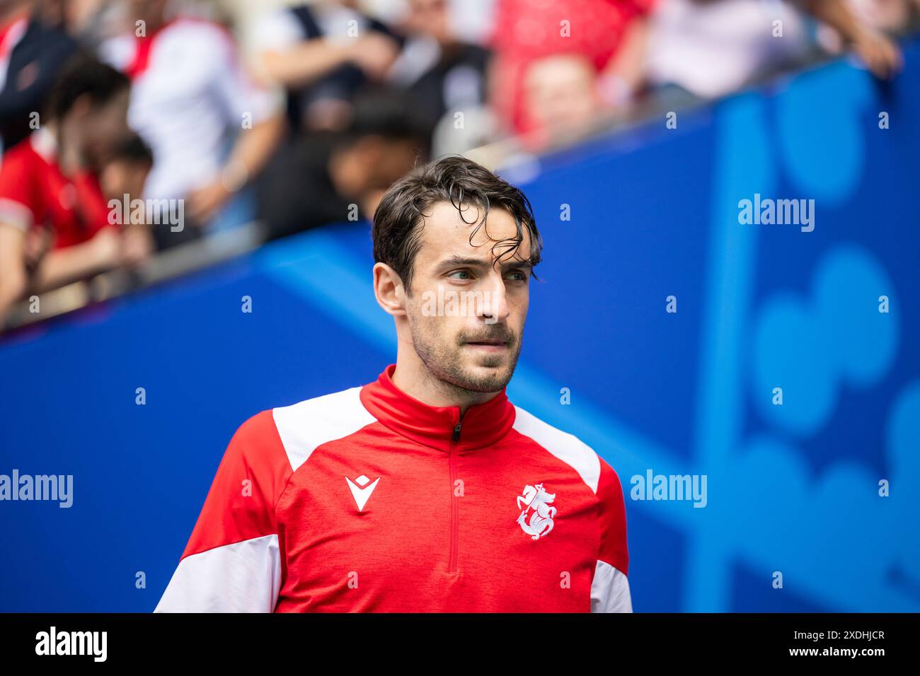 Hamburg, Germany. 22nd June, 2024. Giorgi Gvelesiani of Georgia seen ...