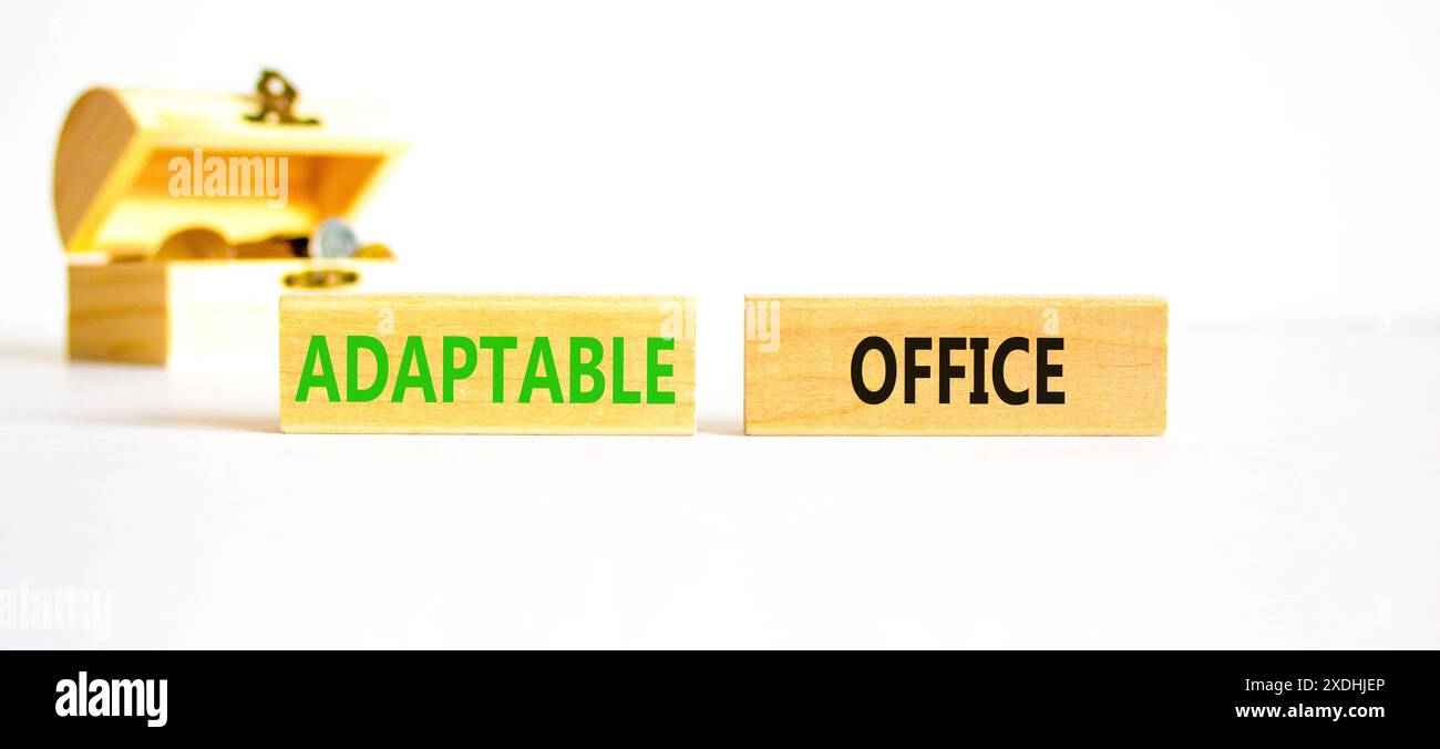 Adaptable office symbol. Concept words Adaptable office on beautiful ...