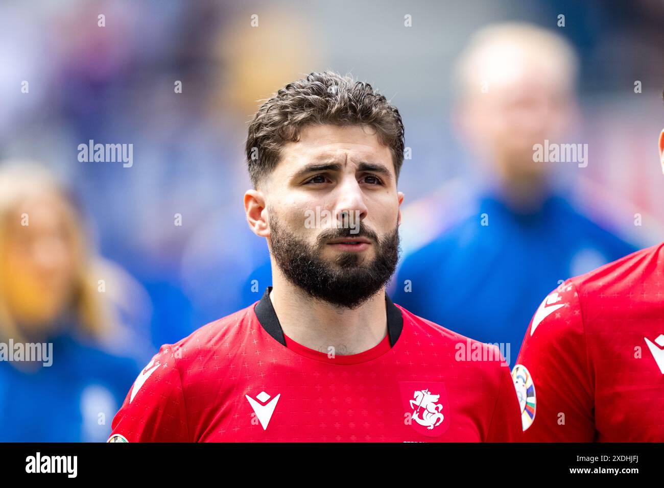 Hamburg, Germany. 22nd June, 2024. Zuriko Davitashvili (9) of Georgia ...