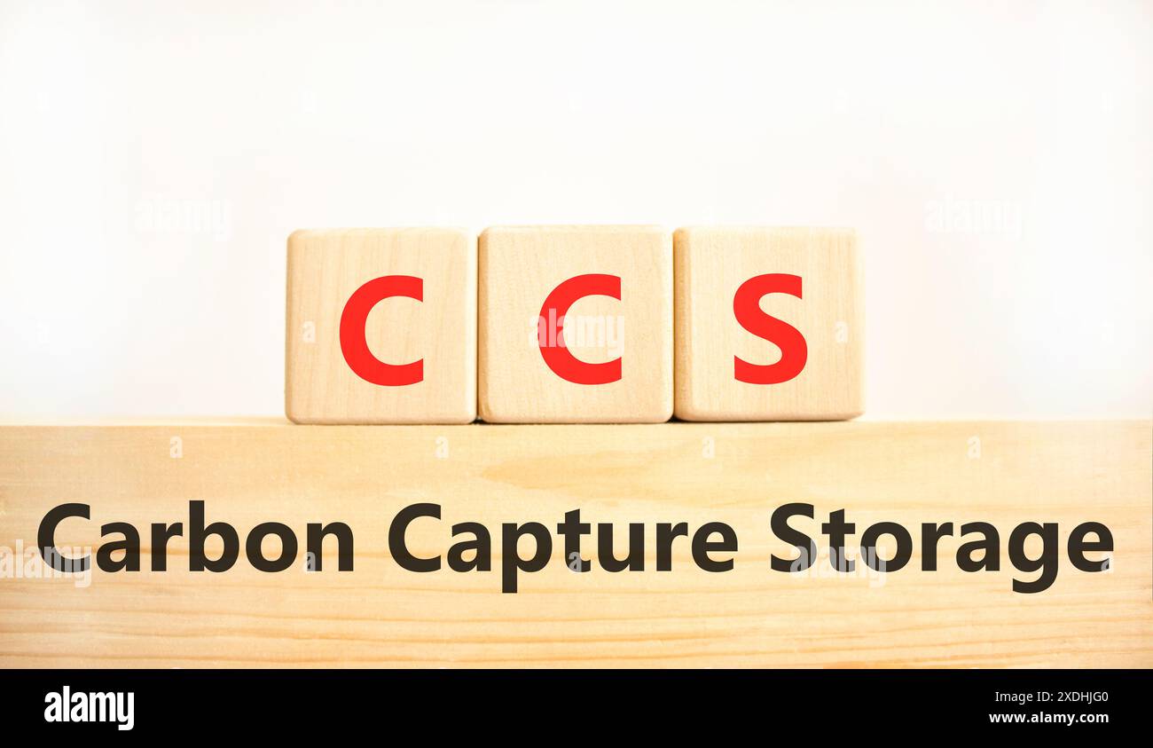 CCS Carbon capture storage symbol. Concept words CCS Carbon capture ...