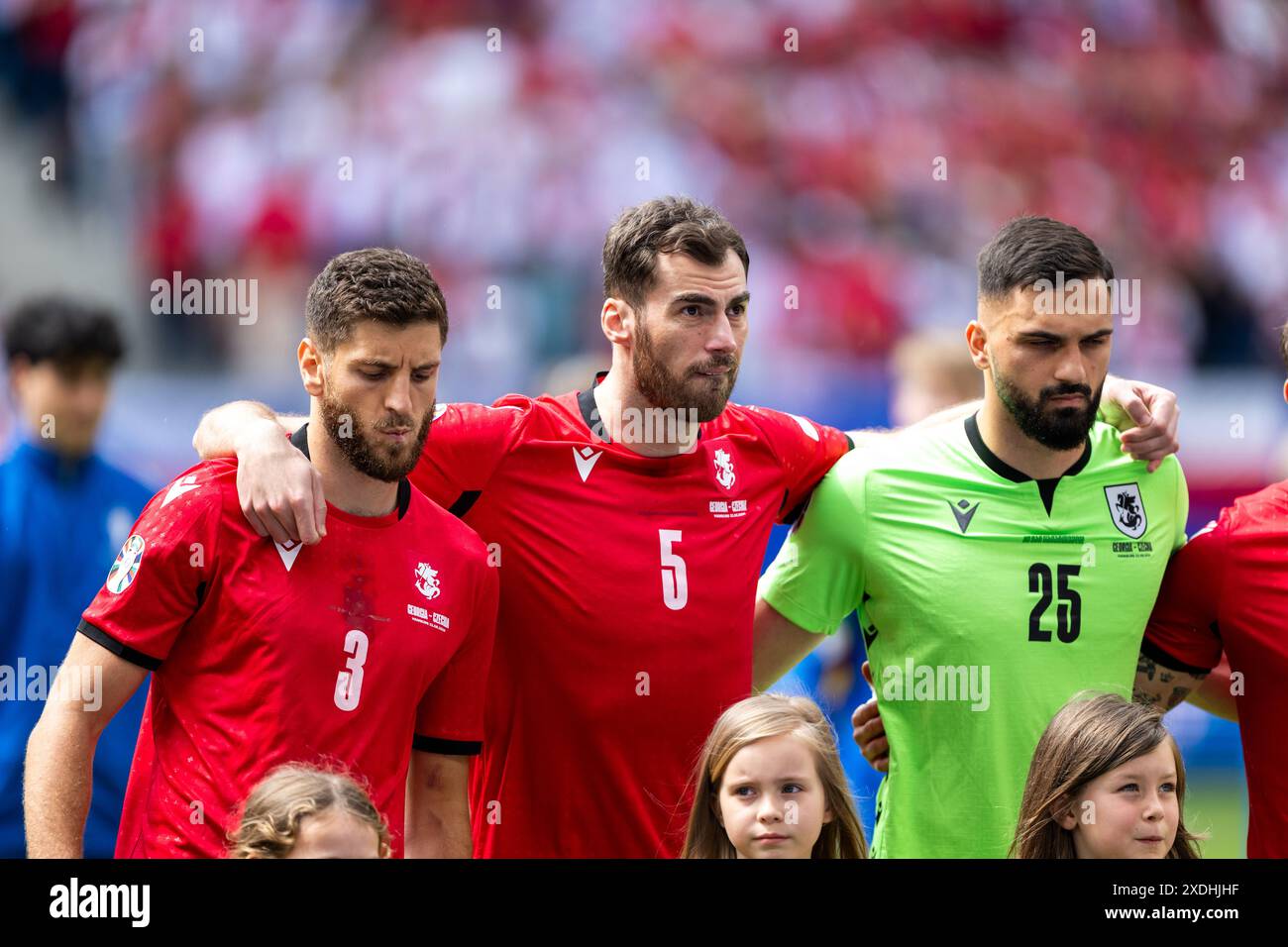 Hamburg, Germany. 22nd June, 2024. Lasha Dvali (3), Solomon Kverkvelia ...