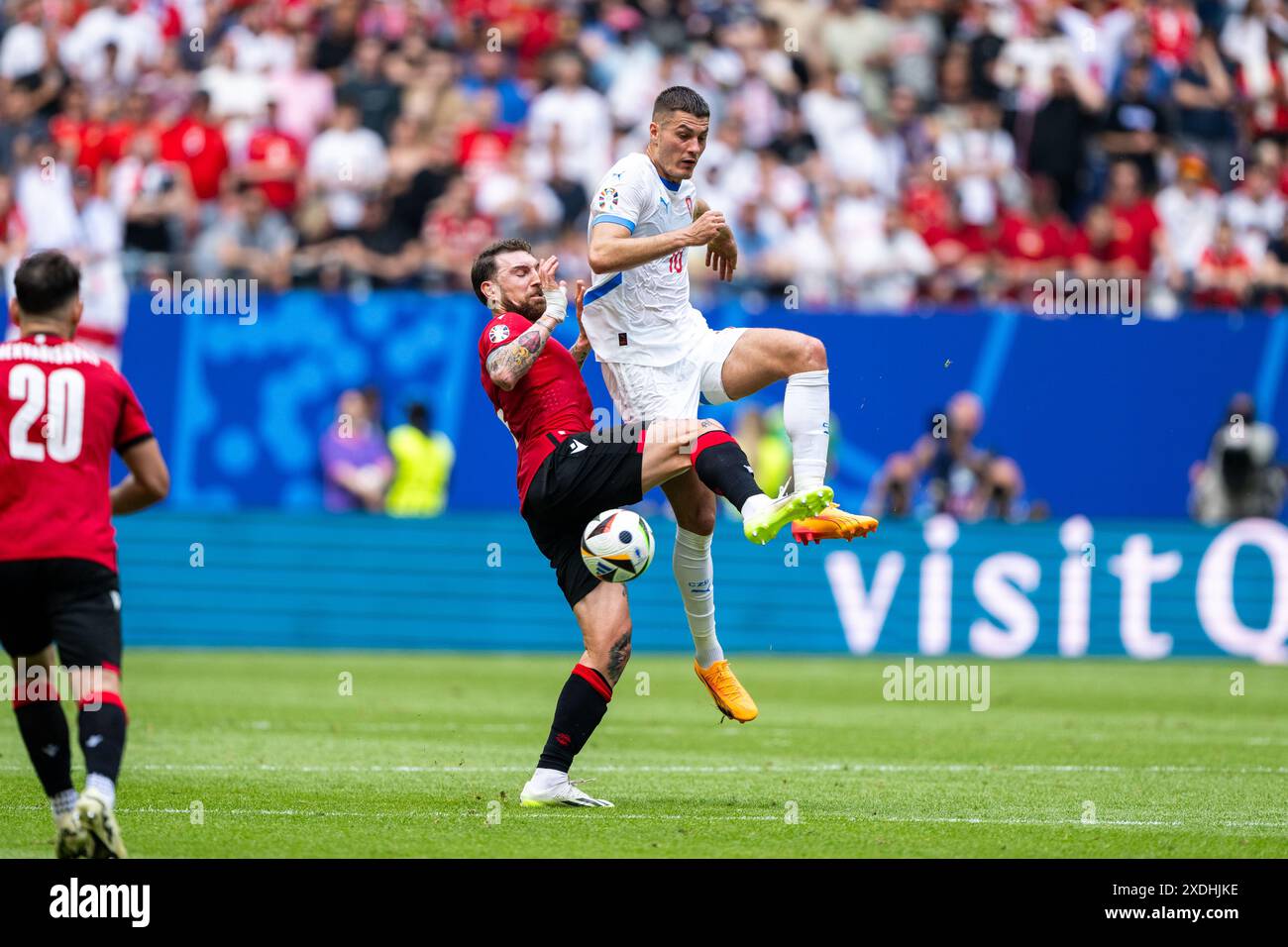 Hamburg, Germany. 22nd June, 2024. Patrik Schick (10) of Czechia and ...