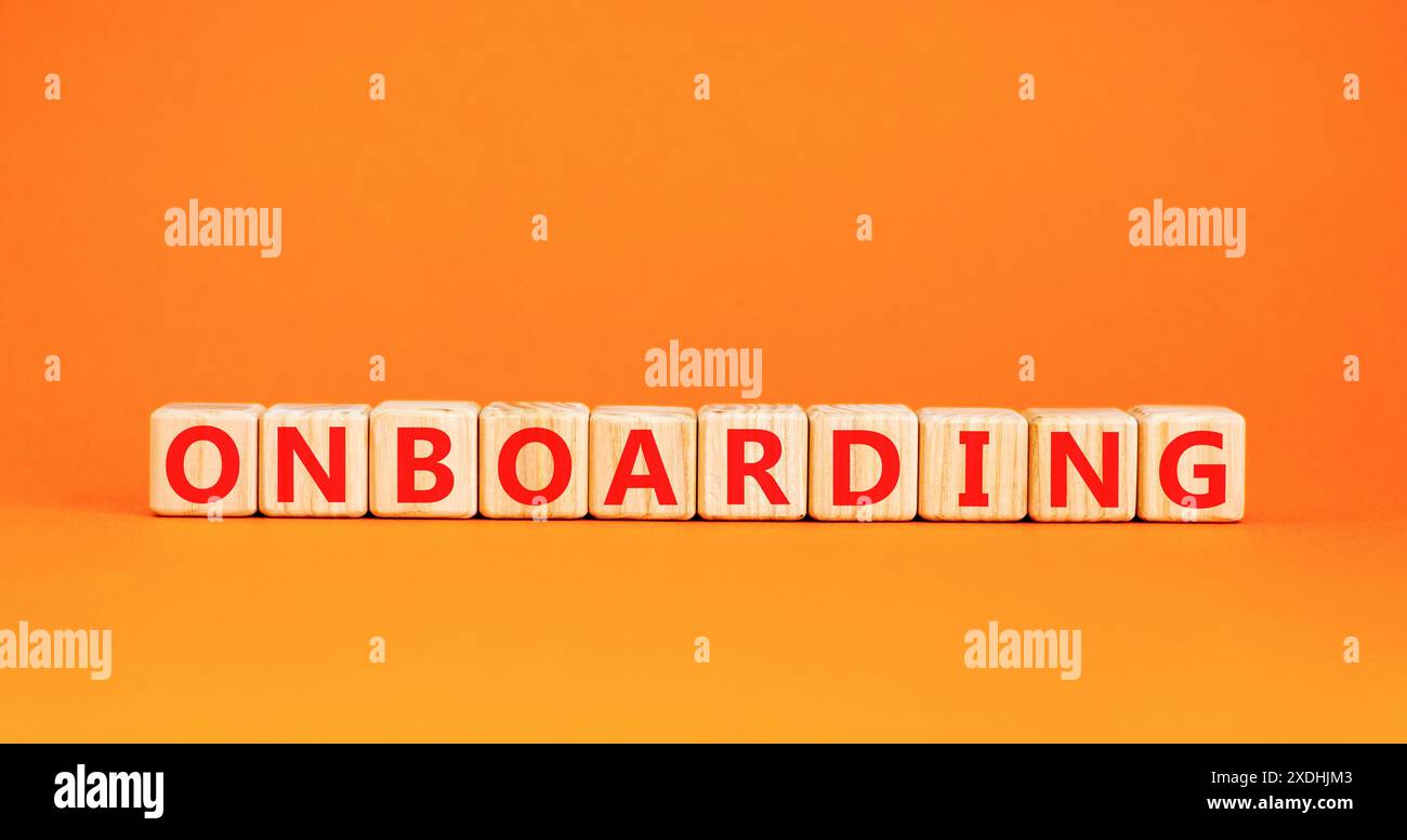 Onboarding success symbol. Concept word Onboarding on wooden blocks ...