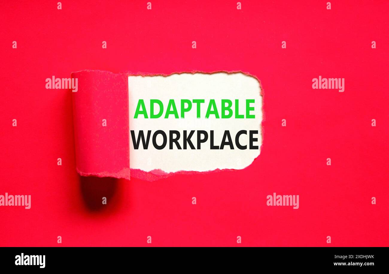 Adaptable workplace symbol. Concept words Adaptable workplace on ...