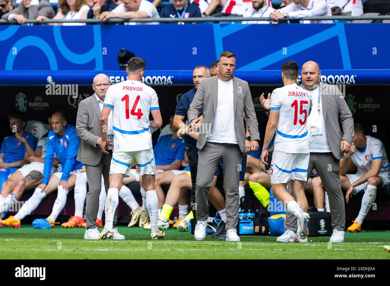 Hamburg, Germany. 22nd June, 2024. Lukas Provod (14) and David Jurasek ...