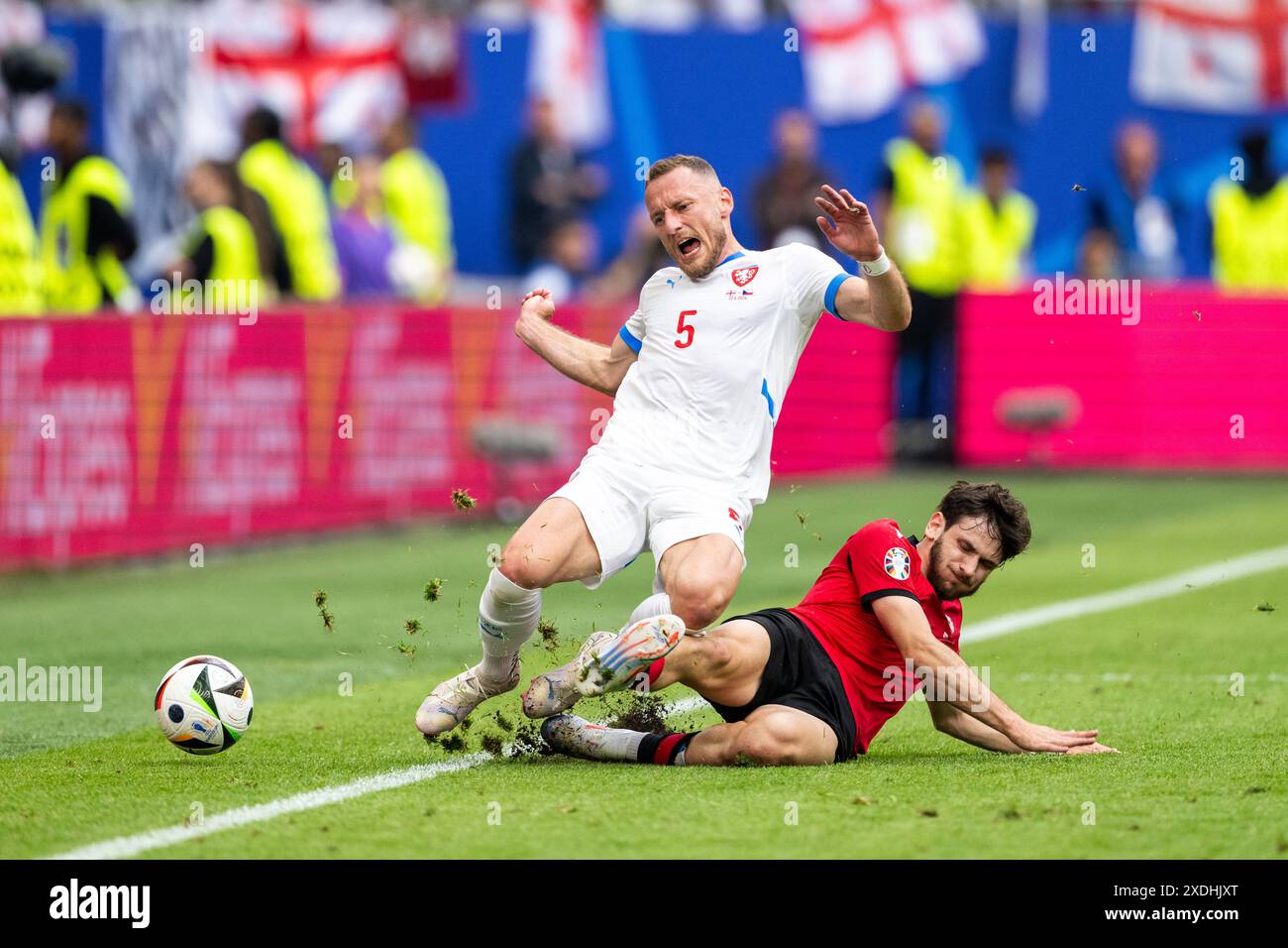 Hamburg, Germany. 22nd June, 2024. Vladimir Coufal (5) of Czechia and ...