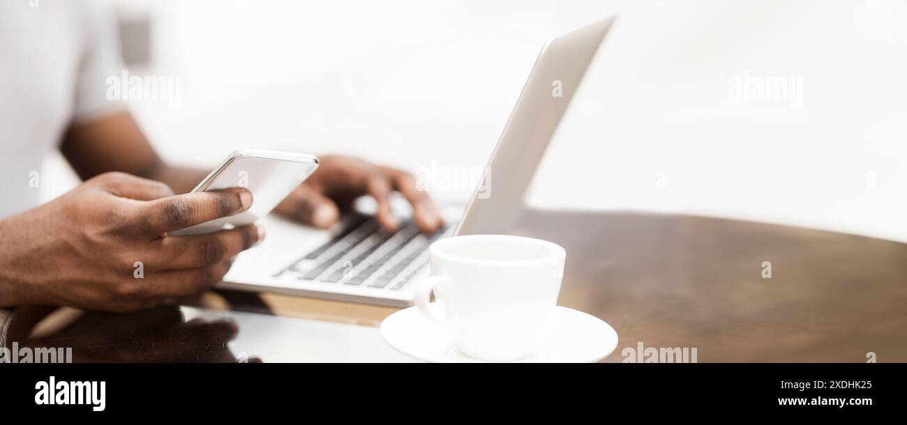 Hands using laptop computer hi-res stock photography and images - Alamy