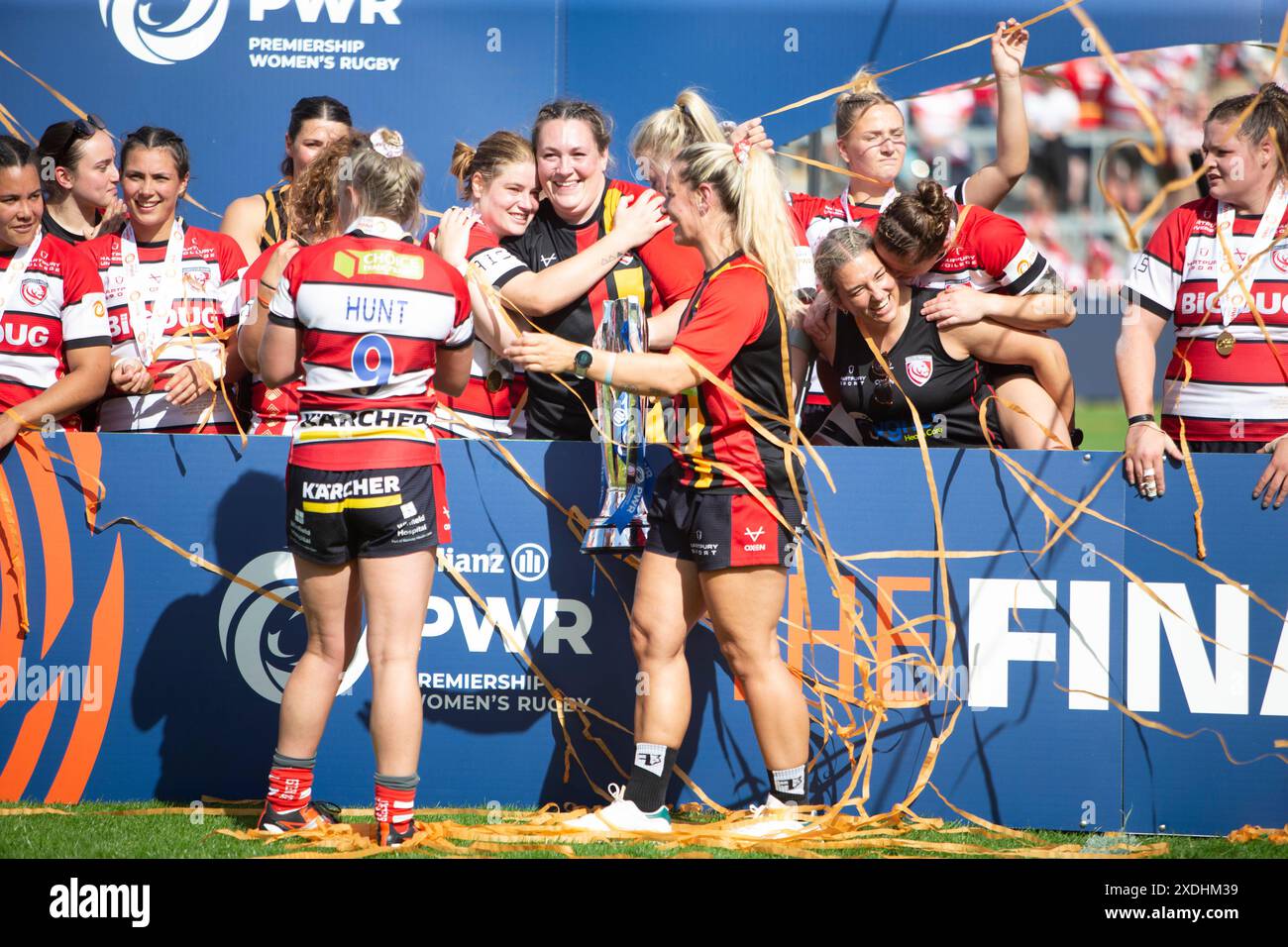 Gloucester Hartpury celebrate being crowned PWR Champions Bristol Bears ...