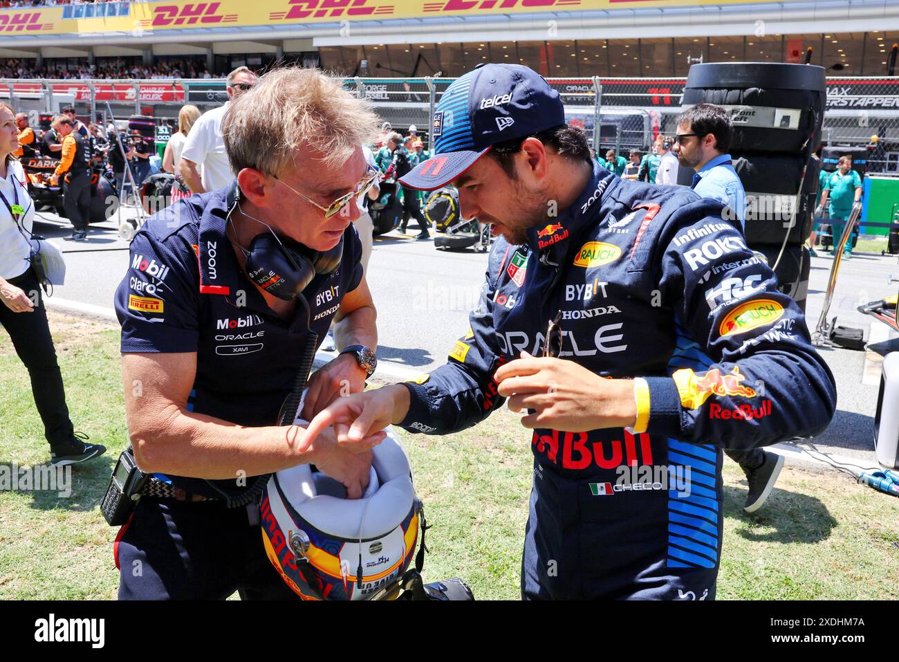 Barcelona, Spain. 23rd June, 2024. Sergio Perez (MEX) Red Bull Racing ...